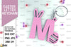 Easter Letter Keychain Laser Cut. Easter Bunny SVG. Letter M - So Fontsy