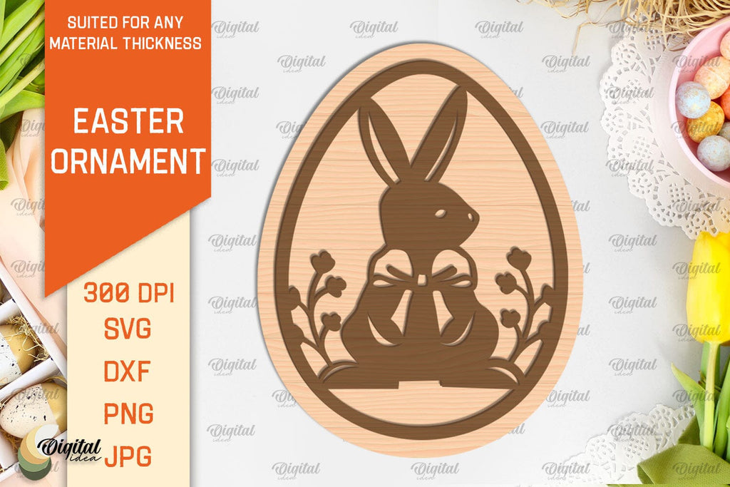 Easter Ornament SVG. Easter Decorations Laser Cut. Easter Bunny SVG ...