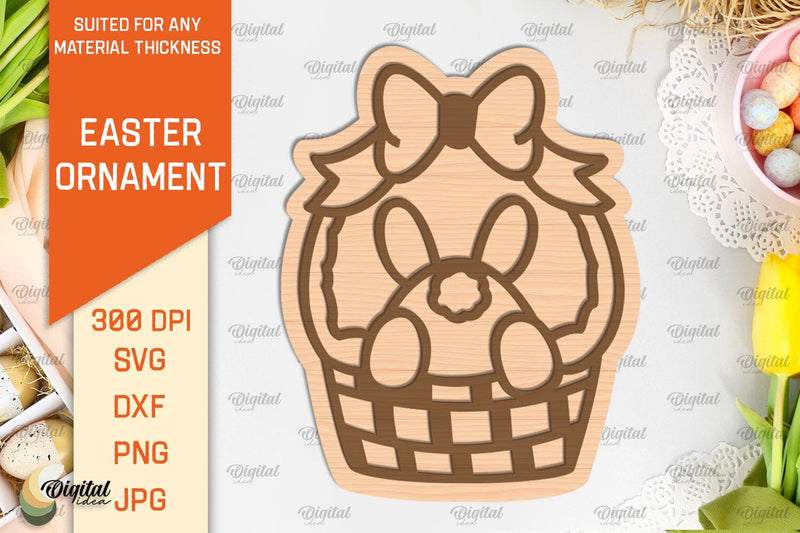Easter Ornament SVG. Easter Decorations Laser Cut. Easter Bunny SVG ...