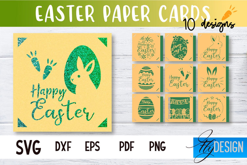 Easter Paper Craft | Paper Cut Easter Card | Bunny Paper Cut - So Fontsy