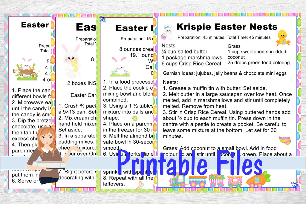 Easter Recipe Cards - So Fontsy