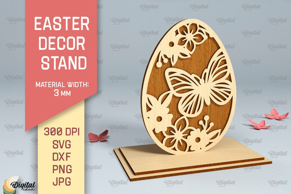 Easter Stand SVG. Easter Decor Laser Cut. Easter Egg SVG - So Fontsy