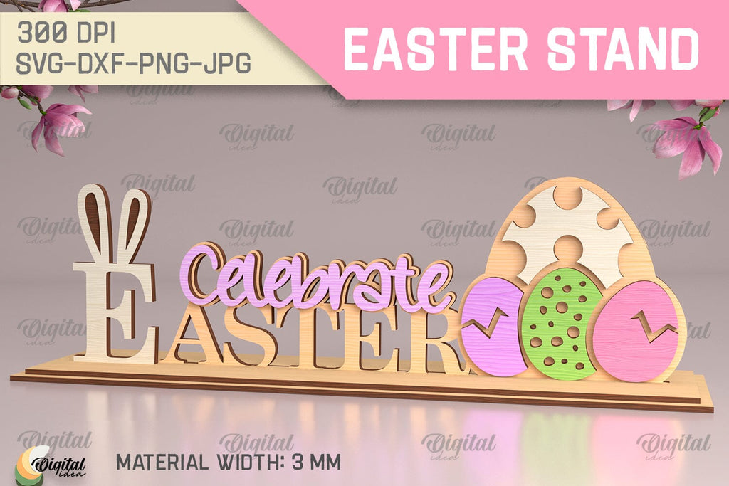 Easter Stands SVG. 3D Stands Laser Cut - So Fontsy