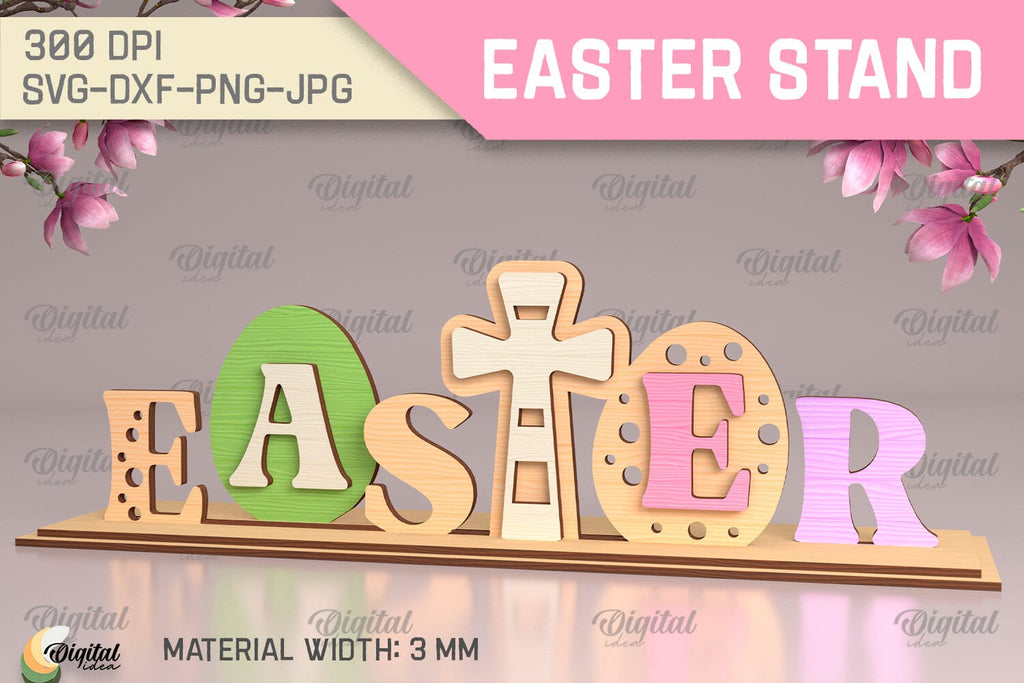 Easter Stands SVG. 3D Stands Laser Cut. Easter Bunny SVG - So Fontsy
