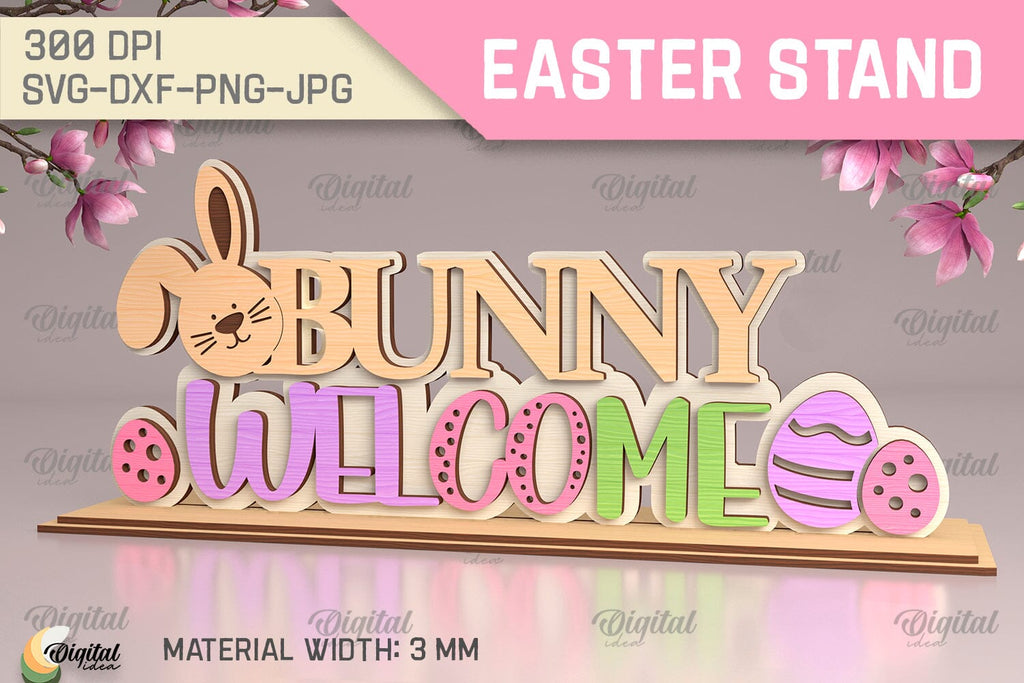 Easter Stands SVG Bundle. 3D Stands Laser Cut - So Fontsy