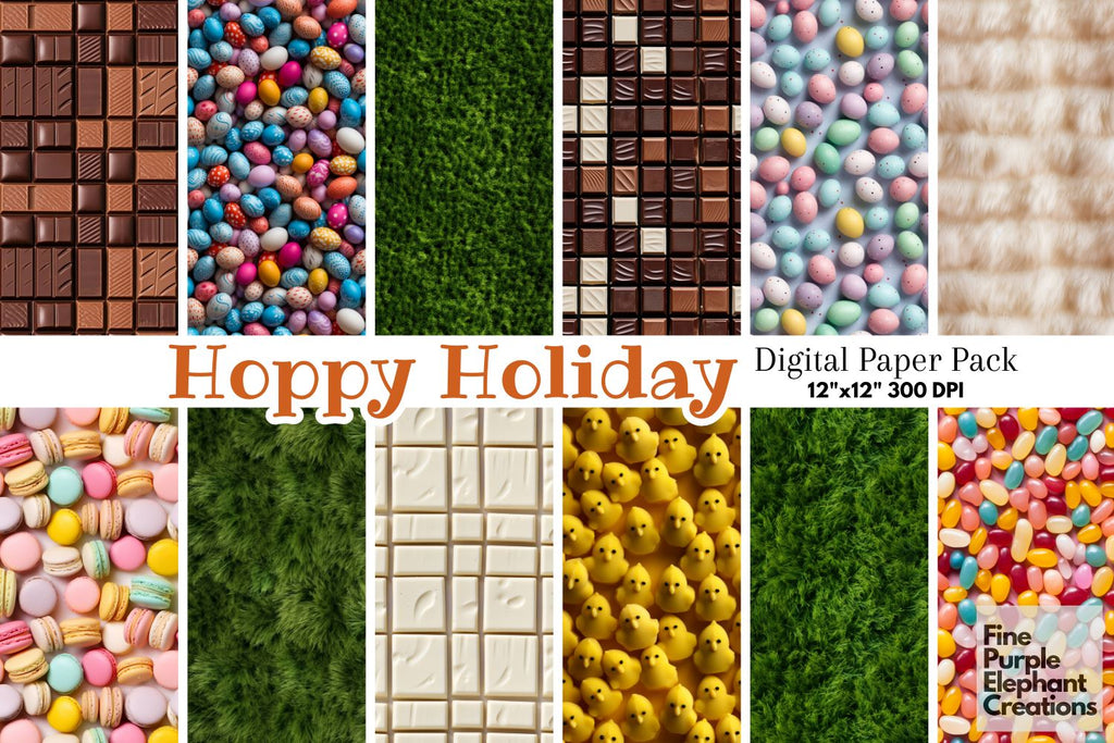 Easter Textures Digital Paper | Spring Pastel Eggs - So Fontsy
