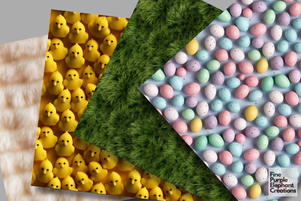 Easter Textures Digital Paper | Spring Pastel Eggs - So Fontsy