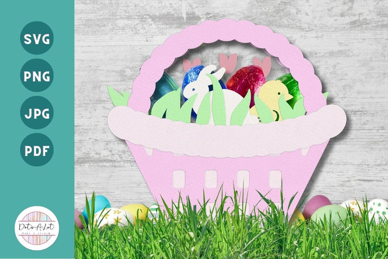 Easter Treat Box Basket 3D SVG Cut File - So Fontsy