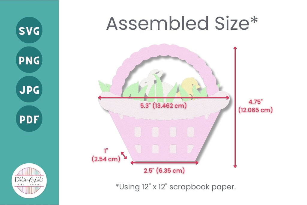 Easter Treat Box Basket 3D SVG Cut File - So Fontsy