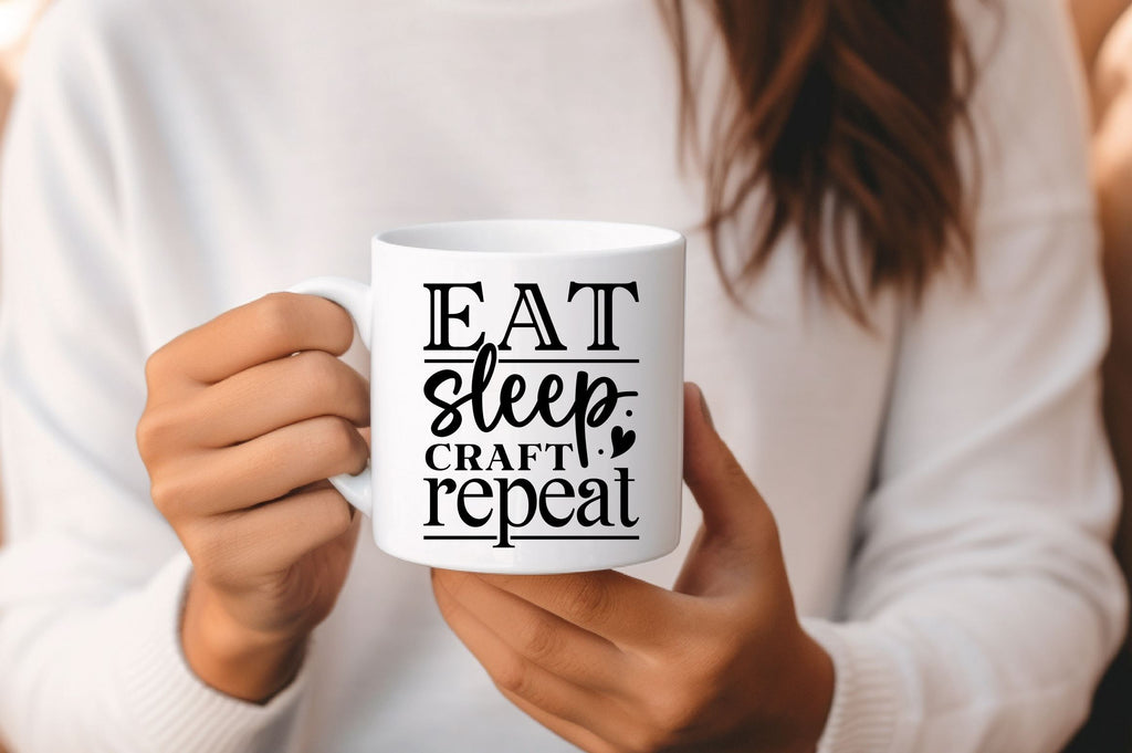 Eat sleep craft repeat Svg Design - So Fontsy