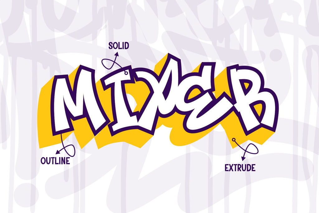 Edge Bolt - 3d Layered Graffiti font - So Fontsy