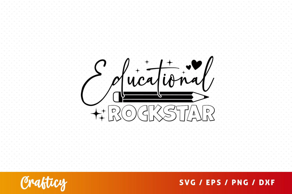 Educational rockstar Svg Design - So Fontsy