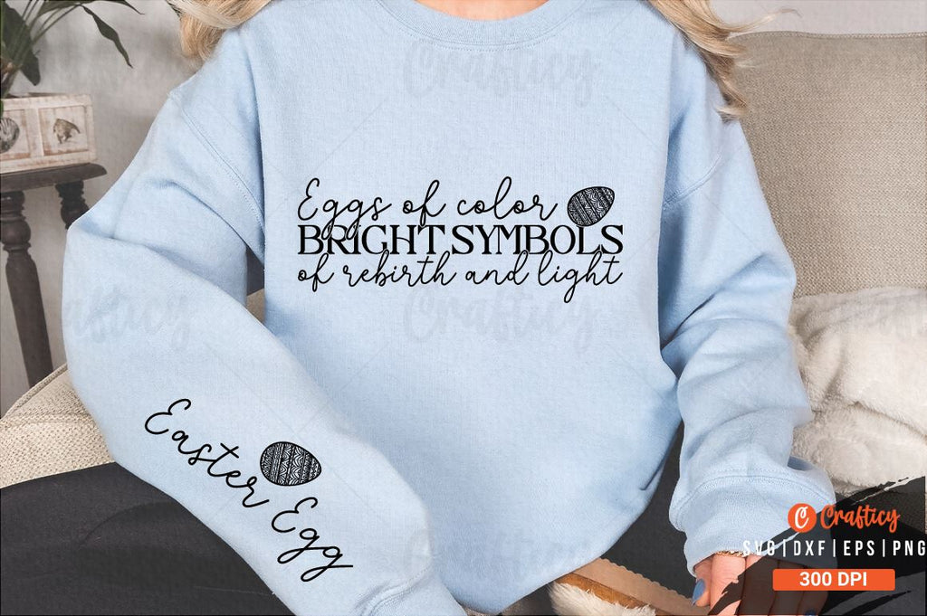 Eggs of color bright symbols of rebirth and light Sleeve SVG Design ...