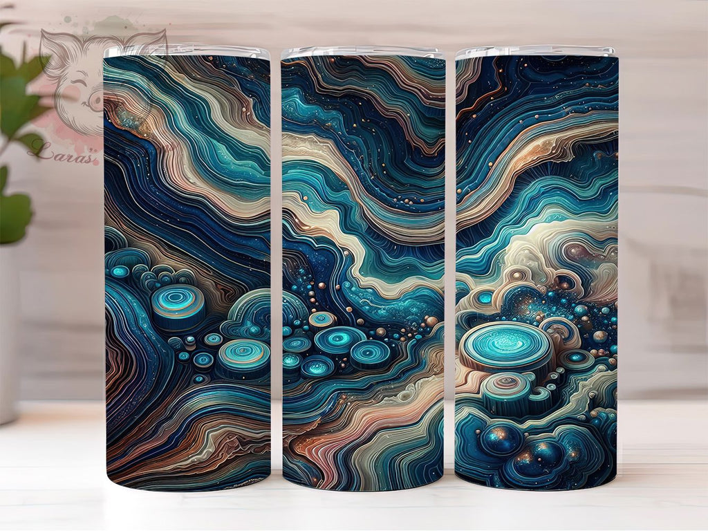 Elegant Agate Marble Tumbler Wrap, Green Marble Tumbler, Blue Stone ...