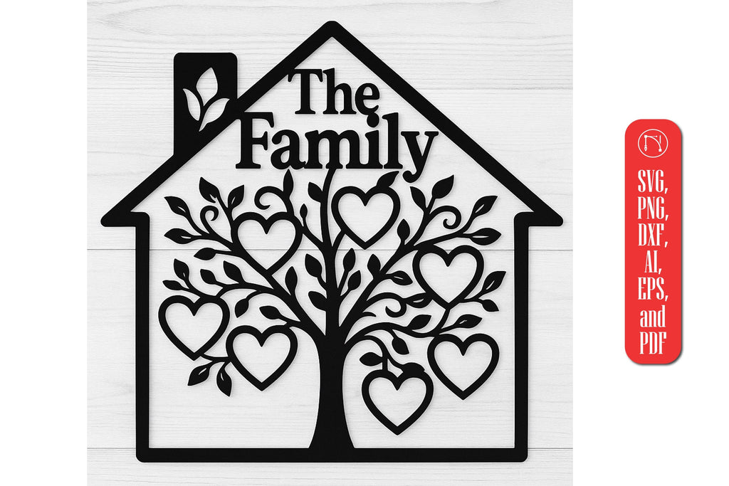 Elegant Family Name Frame SVG - So Fontsy