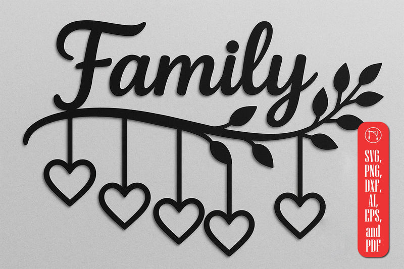 Elegant Family Name Frame SVG - So Fontsy