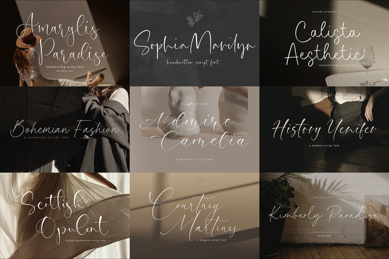 Elegant Luxury Script Font Bundle - So Fontsy