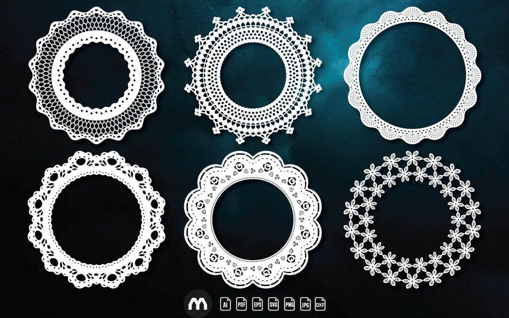 Elegant Outer Circle Lace Frames Collection – Intricate Design for ...
