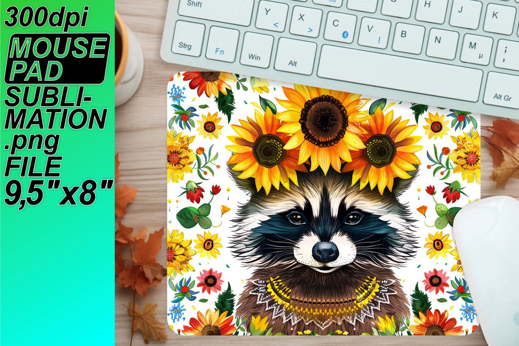 elevate your designs! , Vibrant PNG for mouse pads, Raccon - So Fontsy
