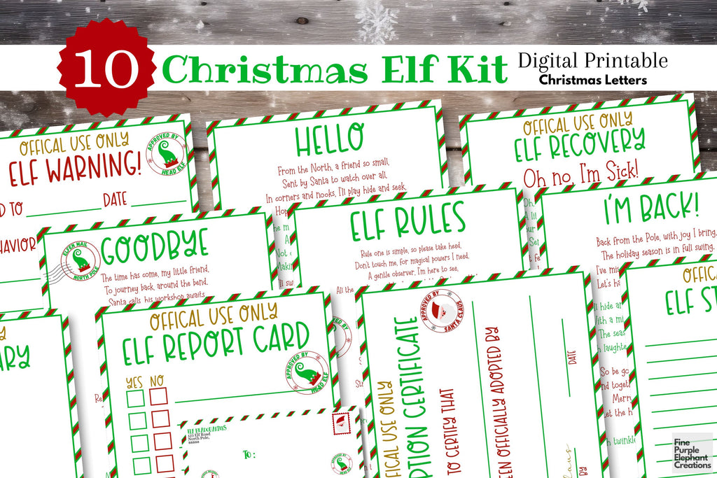 Elf Activity Letter Bundle Kit | Christmas Printable - So Fontsy