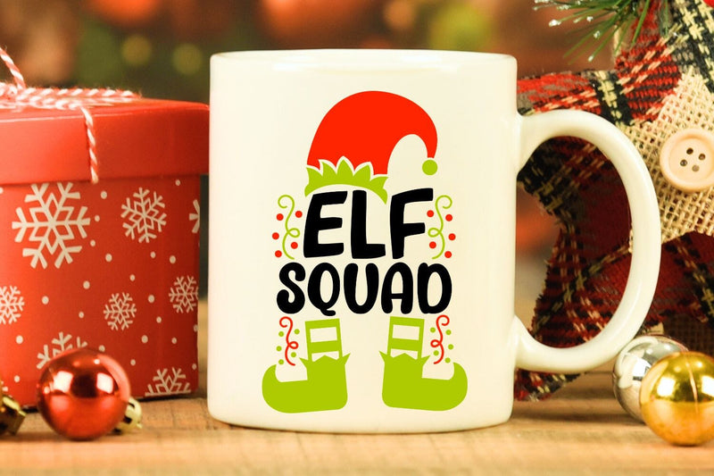 Elf Squad| Funny Christmas Elf SVG Cutting Files. - So Fontsy