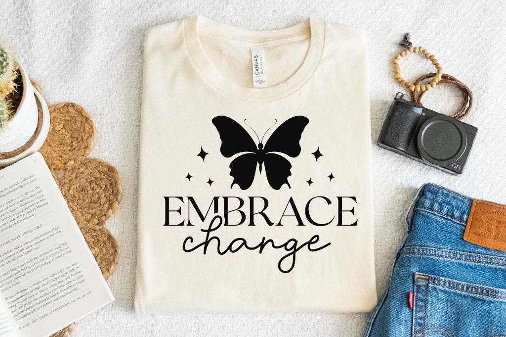 Embrace Change Sleeve SVG Design, Inspirational sleeve SVG ...