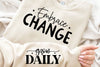Embrace Change Sleeve SVG Design, Motivational Sleeve SVG - So Fontsy