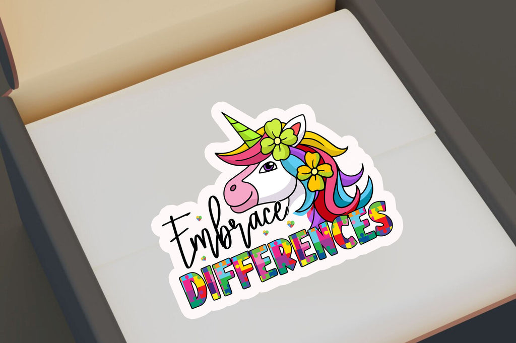 Embrace differences Sticker Design - So Fontsy
