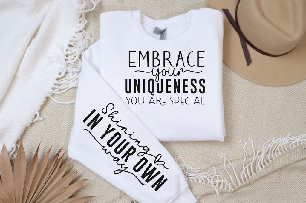 Embrace Your Uniqueness You Are Special Sleeve SVG Design ...
