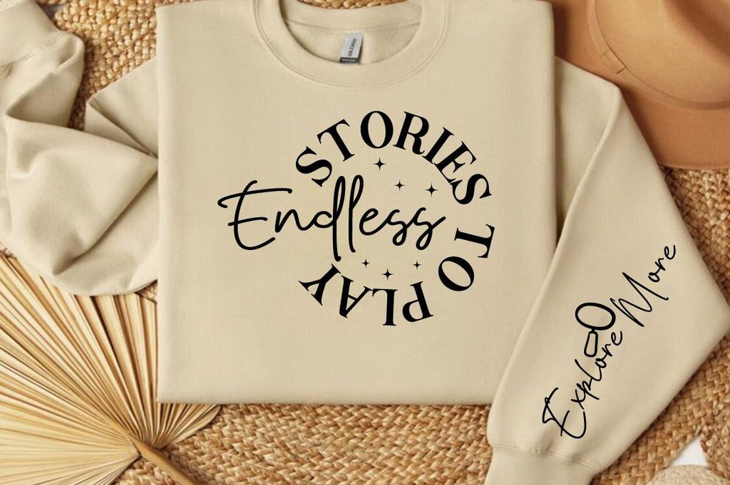 Endless Stories to Play Sleeve SVG Design - So Fontsy