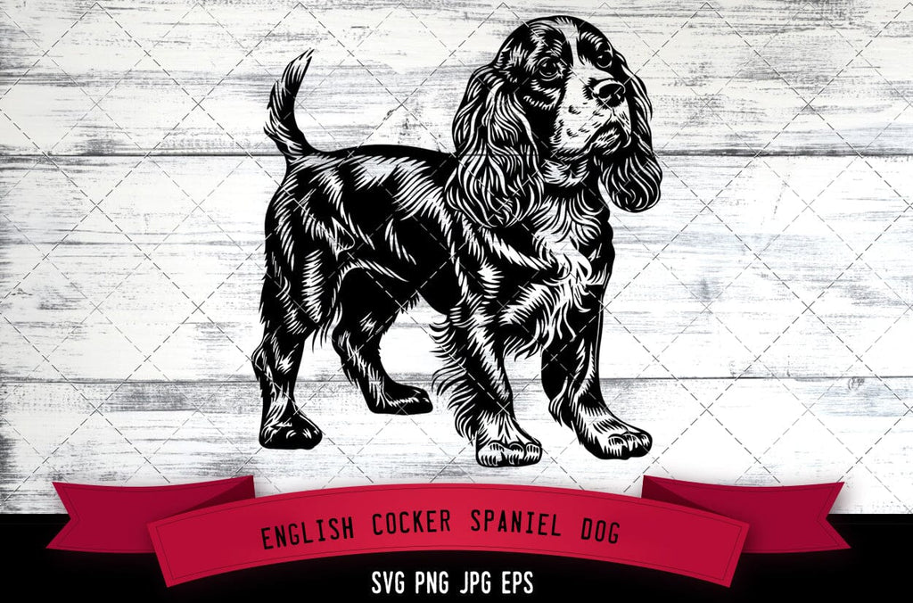 English Cocker Spaniel Dog SVG, Dog SVG, Logo - Digital Download with ...