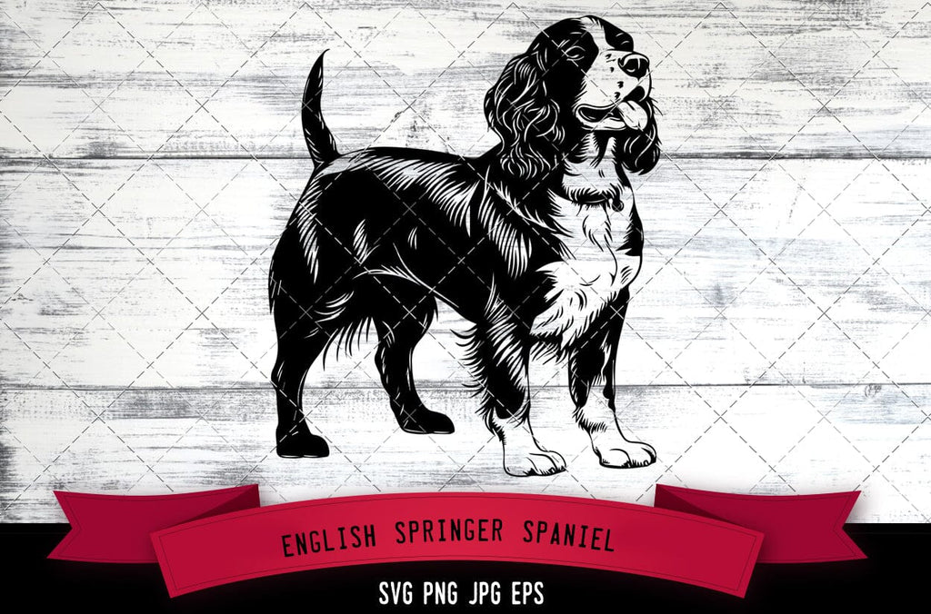 English Springer Spaniel SVG, Dog SVG, Logo - Digital Download with ...