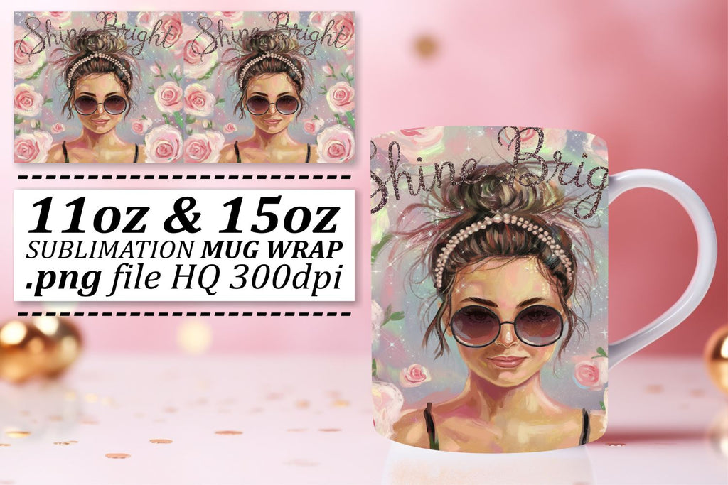 enhance your mug designs! , Sublimation templates, Woman - So Fontsy