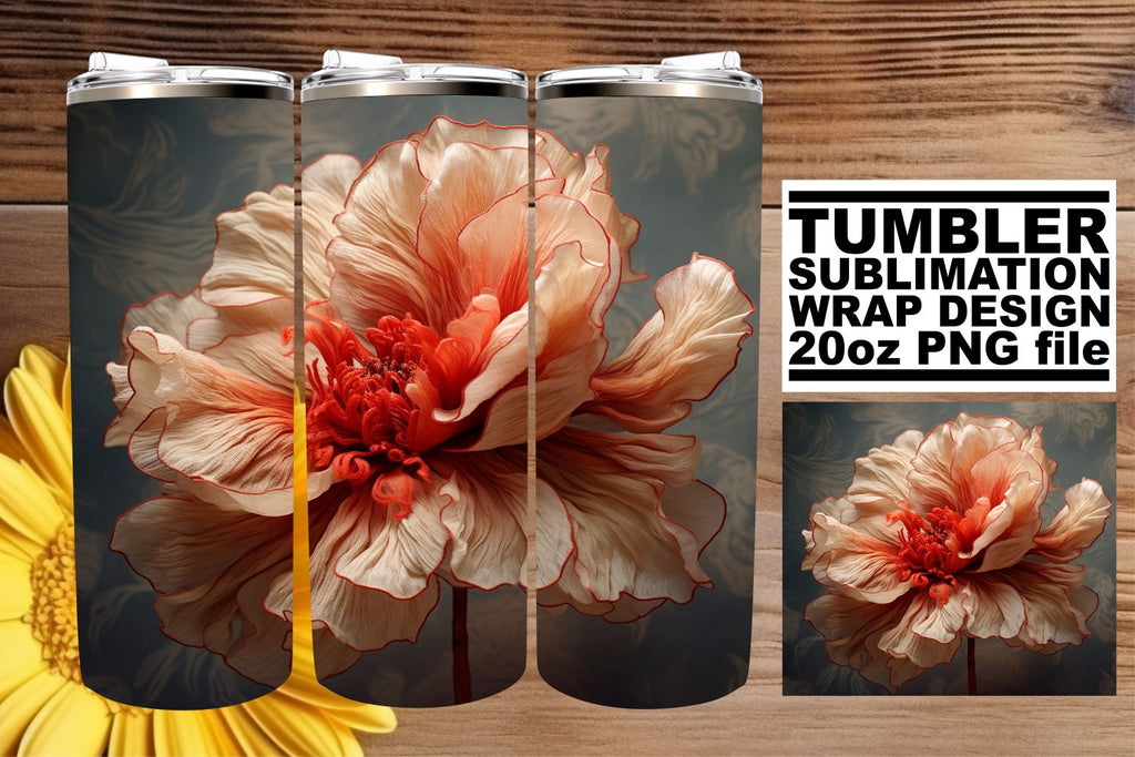 Enhance Your Tumblers with 3D Flower Pattern Sublimation - So Fontsy