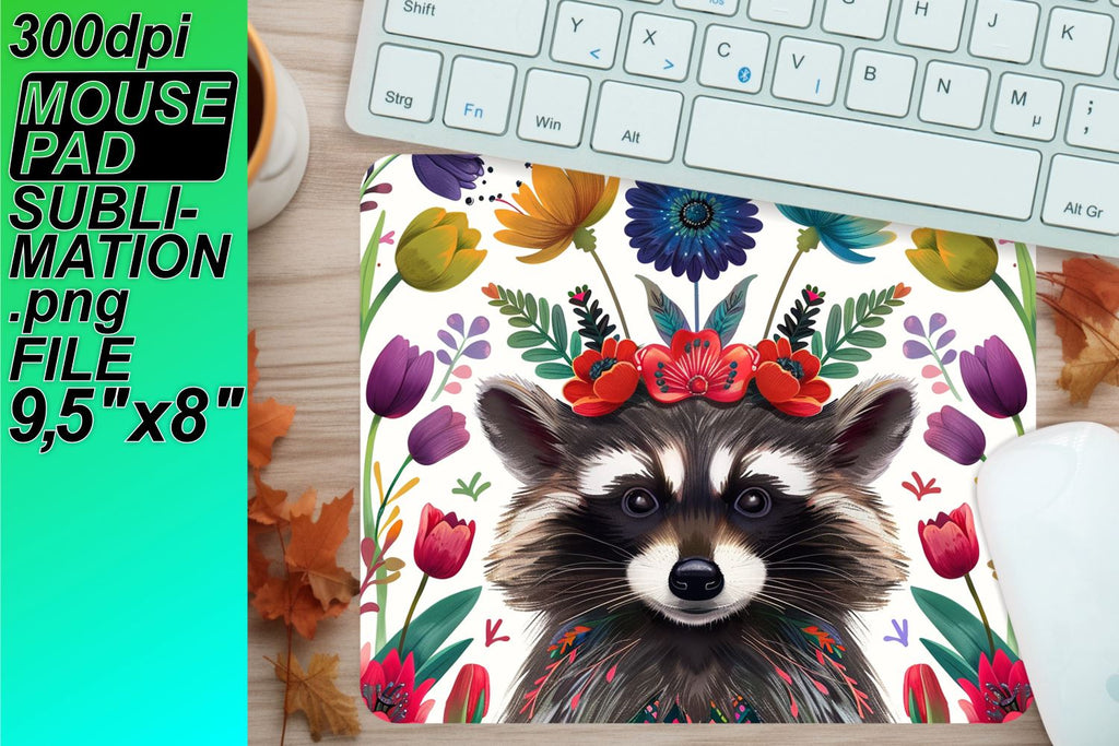 enhance your workspace! , Stunning sublimation mat design, Raccon - So ...