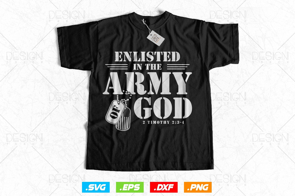Enlisted in The Army God Svg, Christian Faith Cross Svg, Christian ...