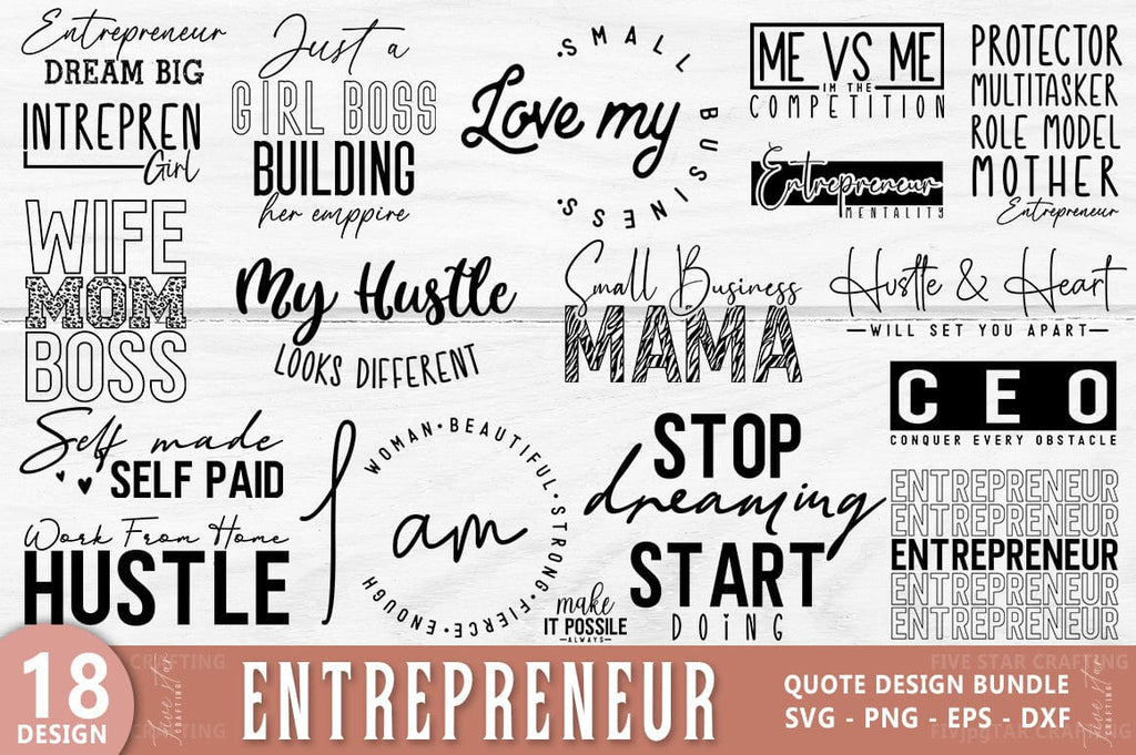 Entrepreneur SVG Bundle, Entrepreneur T-shirt - So Fontsy