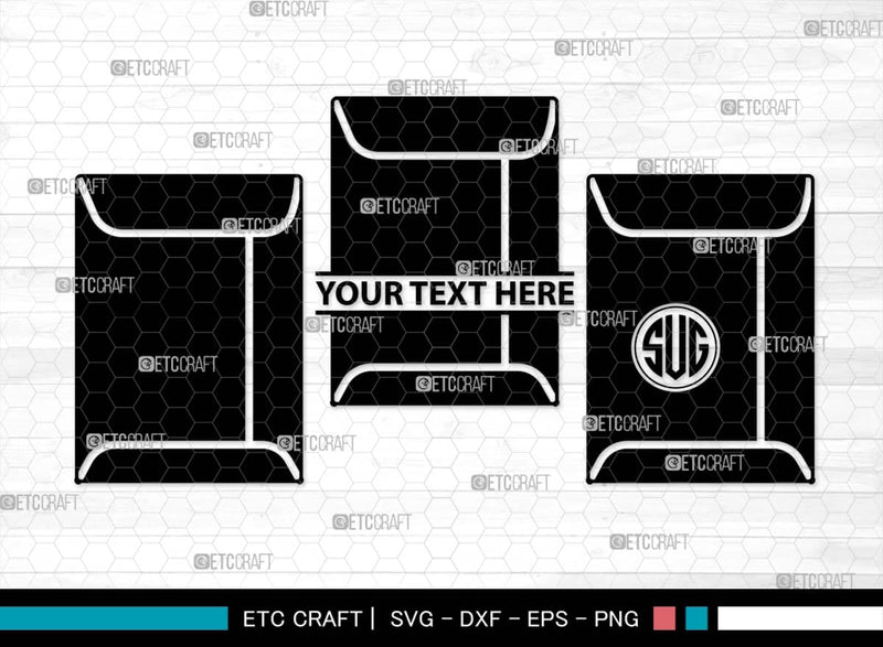 Envelope Monogram, Envelope Silhouette, Envelope SVG, Letter Svg ...