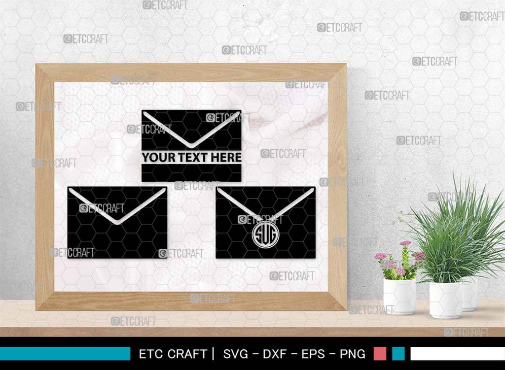 Envelope Monogram, Envelope Silhouette, Envelope SVG, Letter Svg ...