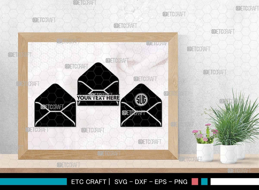 Envelope Monogram, Envelope Silhouette, Envelope SVG, Letter Svg ...