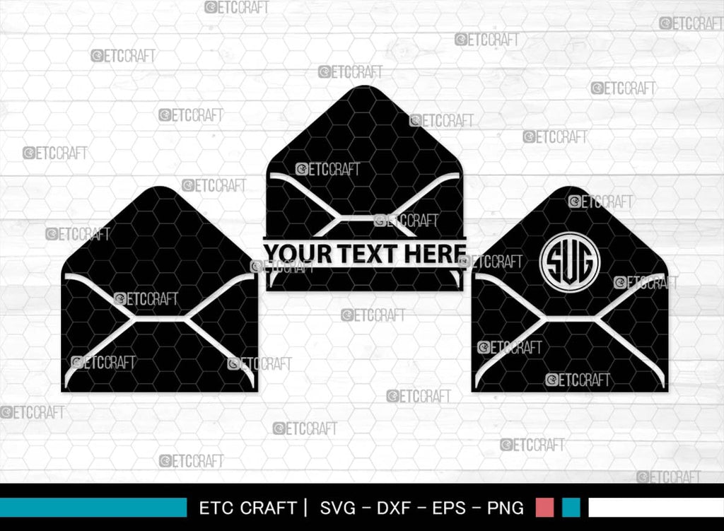 Envelope Monogram, Envelope Silhouette, Envelope SVG, Letter Svg ...
