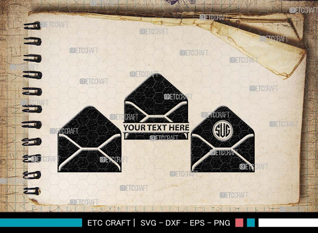 Envelope Monogram, Envelope Silhouette, Envelope SVG, Letter Svg ...