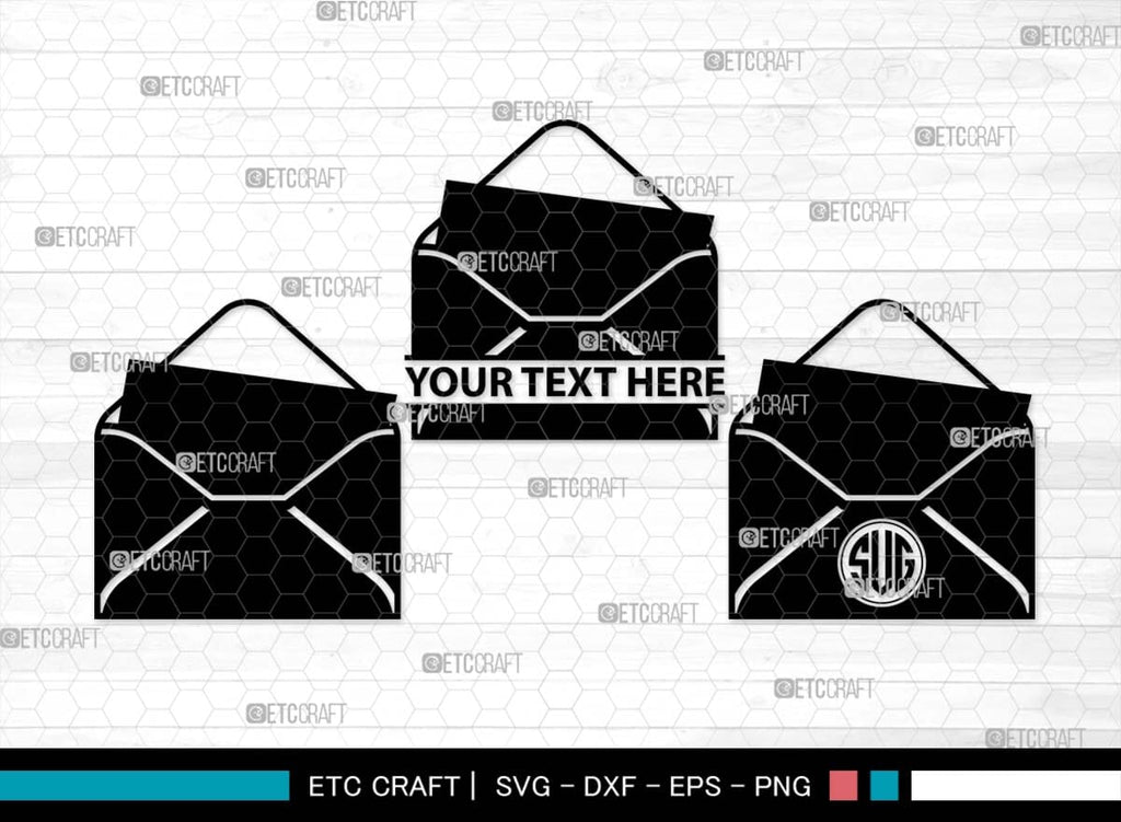 Envelope Monogram, Envelope Silhouette, Envelope SVG, Letter Svg ...