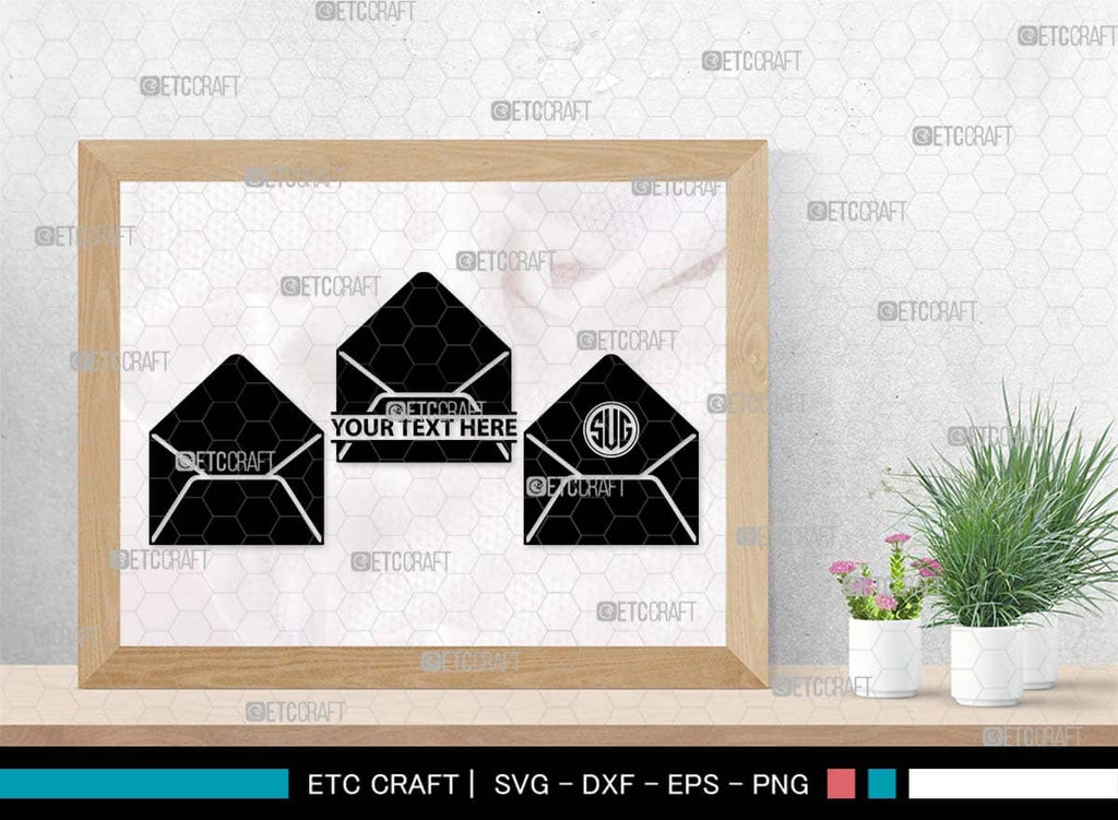 Envelope Monogram, Envelope Silhouette, Envelope SVG, Letter Svg ...