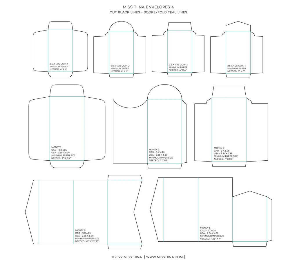 Envelopes 4 - Money SVG - So Fontsy
