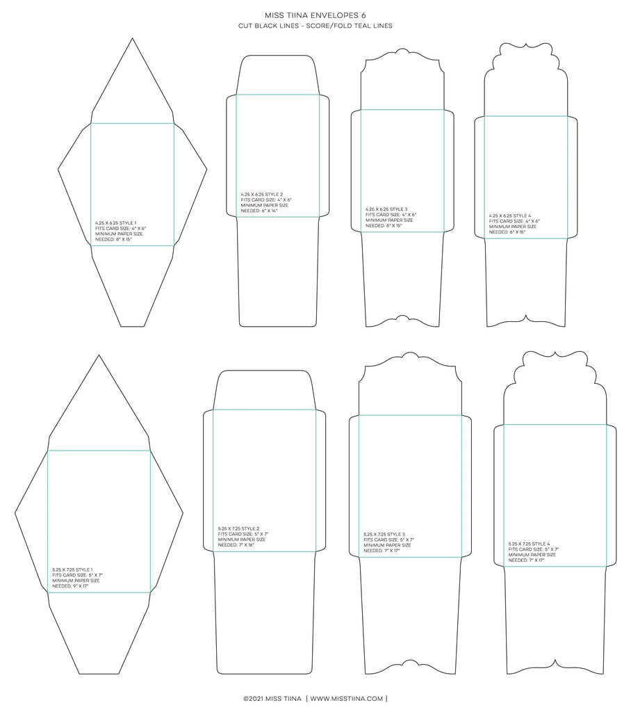 Envelopes 6 - Vertical Card SVG - So Fontsy