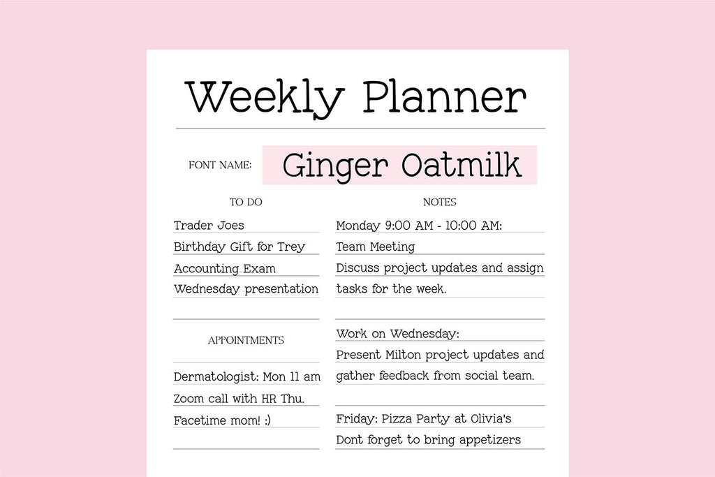 Essential Digital Planner Handwriting Font Bundle V1 - So Fontsy