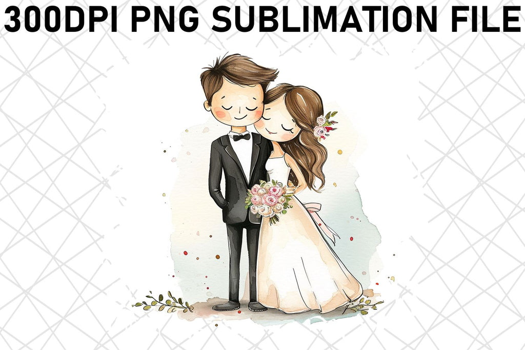 Ethereal Essence: Bride & Groom Sublimation Kit - So Fontsy
