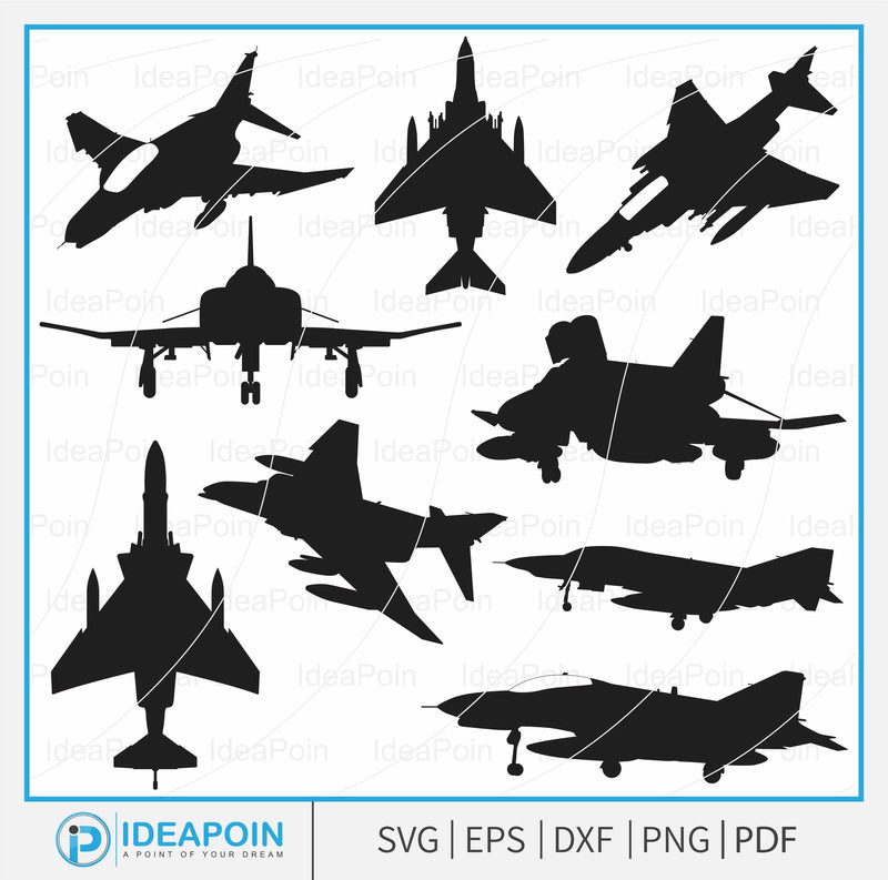 F-4 Phantom svg, F-4 Phantom Vector, Military Fighter Jet Aircraft ...