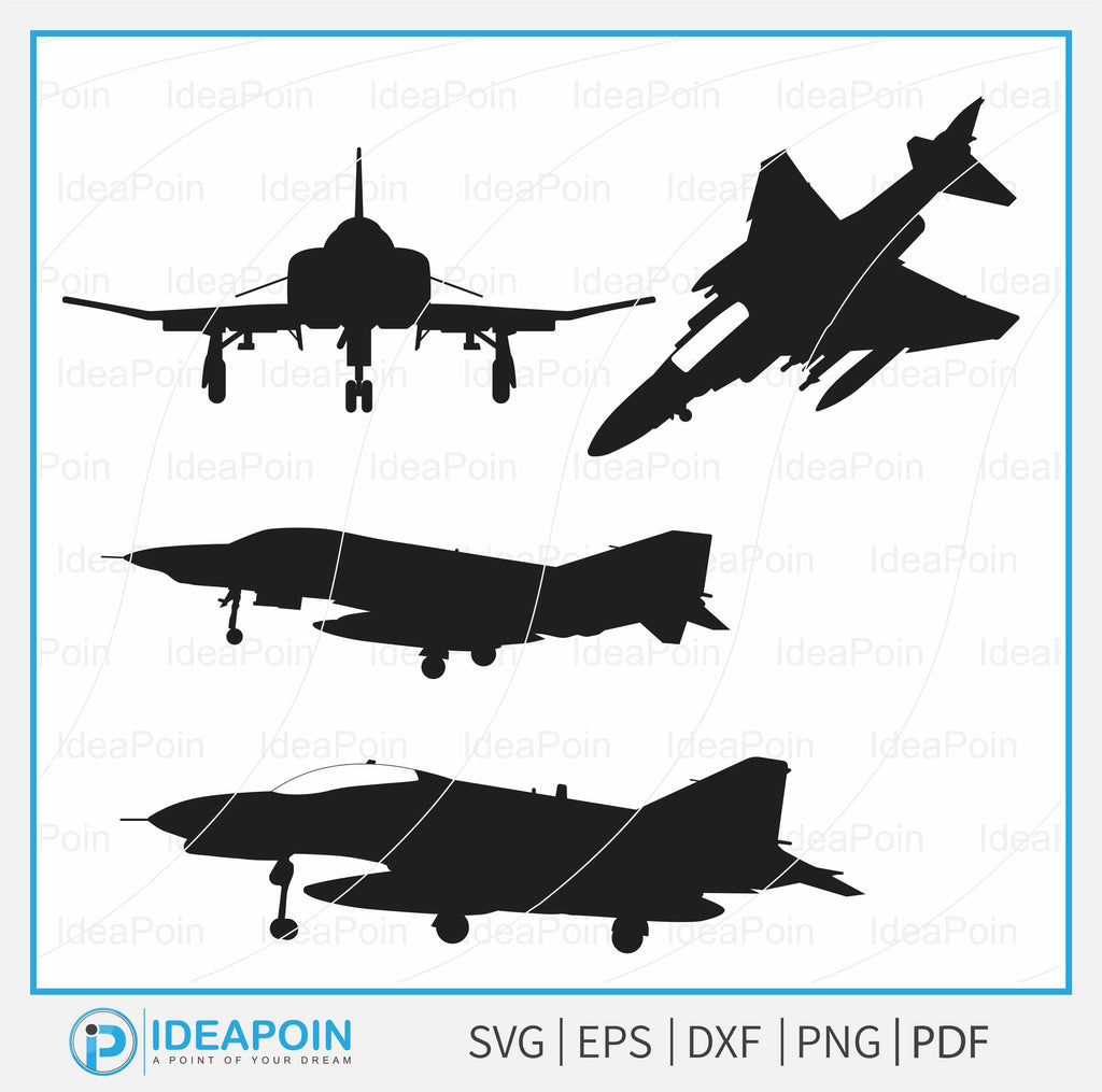 F-4 Phantom svg, F-4 Phantom Vector, Military Fighter Jet Aircraft ...